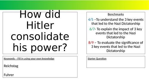 How did Hitler consolidate his power? | Teaching Resources