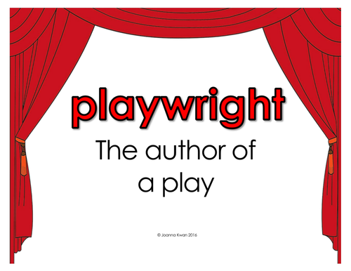 Drama Vocabulary (People) Posters/Flashcards | Teaching Resources