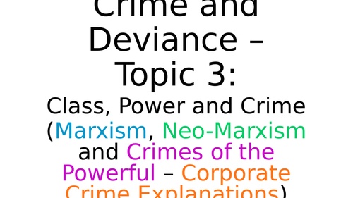 AQA A-level Sociology: Crime and Deviance - Quizzes Bundle! | Teaching ...