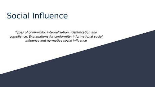 AQA A Level Psychology: Social Influence - Conformity Resources ...