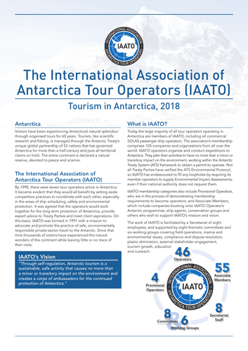 Sustainable Tourism Development- Antarctica and the Role of IAATO ...