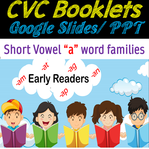 CVC Words Digital Booklets for Emerging Readers -am -an -at -ag -ap ...
