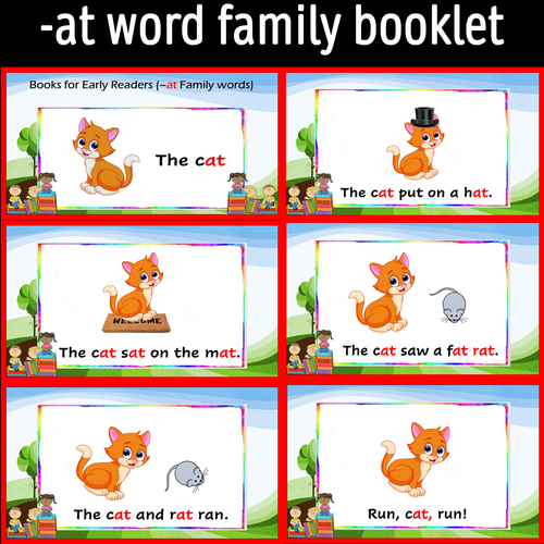 CVC Words Digital Booklets for Emerging Readers -am -an -at -ag -ap ...
