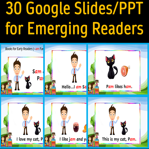 CVC Words Digital Booklets for Emerging Readers -am -an -at -ag -ap ...