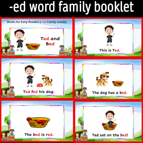 CVC Words Digital Booklets for Emerging Readers -ed -en -et word family ...