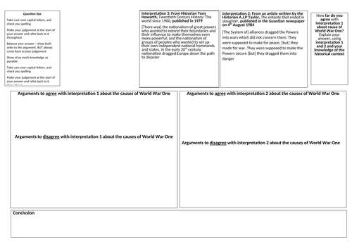 The causes of World War One assessment | Teaching Resources