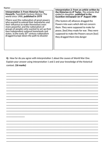 KS3 The First World War unit of work | Teaching Resources