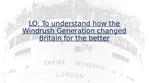 The Windrush Generation Y5/6 | Teaching Resources