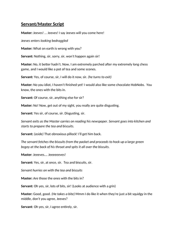 A Servant to Two Masters AQA A Level Drama Bundle | Teaching Resources