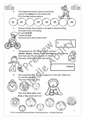 Year 2 Summer Olympics Maths : All Topics | Teaching Resources