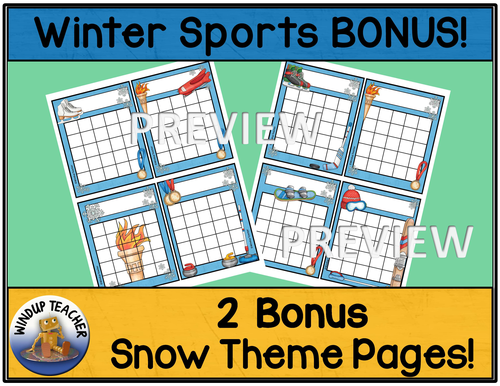 Winter Sports Sticker Charts | Teaching Resources