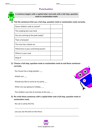 Punctuation | Teaching Resources
