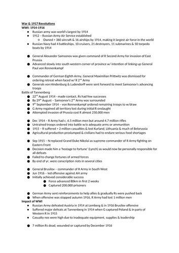 Russia 1894-1941 Complete Notes | Teaching Resources