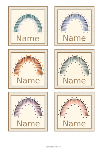 Pastel Rainbow Peg and Tray Labels | Teaching Resources