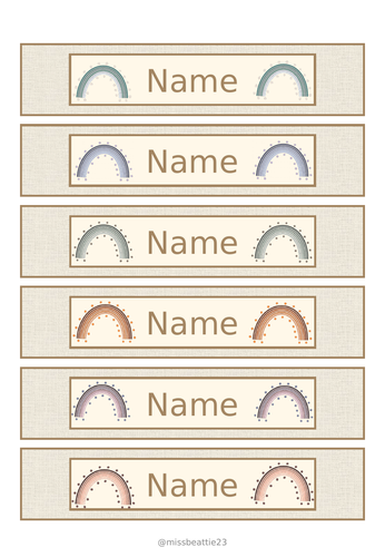 Pastel Rainbow Peg and Tray Labels | Teaching Resources
