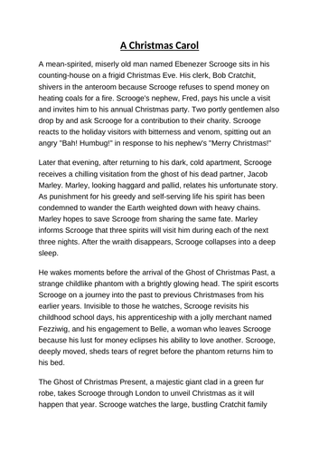 A Christmas Carol English Literature GCSE | Teaching Resources