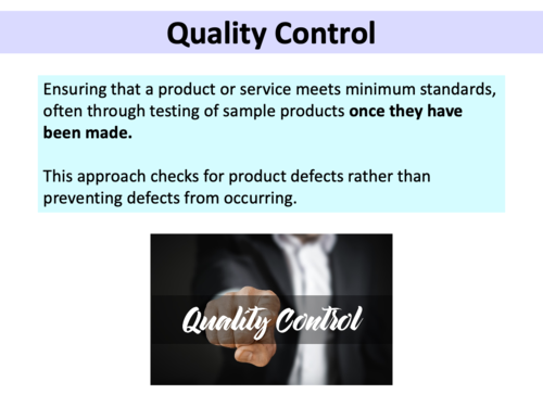 Managing Quality - GCSE (9-1) Business | Teaching Resources