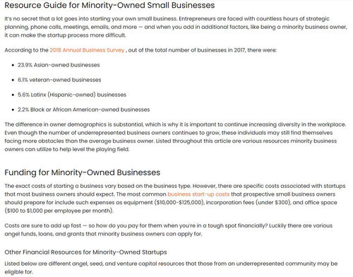 Resources for Minority-Owned Small Businesses | Teaching Resources