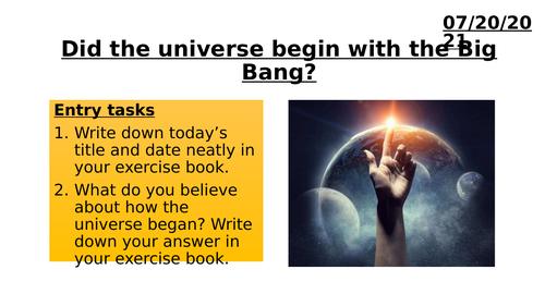 Did the universe begin with the Big Bang? | Teaching Resources