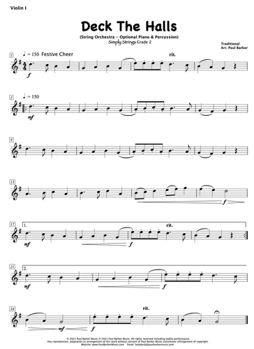Deck The Halls (String Orchestra) | Teaching Resources