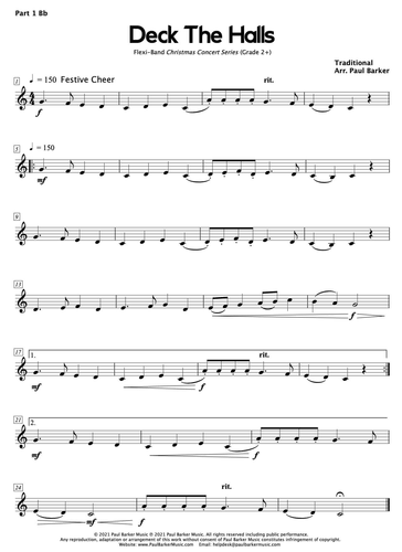 Deck The Halls (Flexi-Band Score & Parts) | Teaching Resources