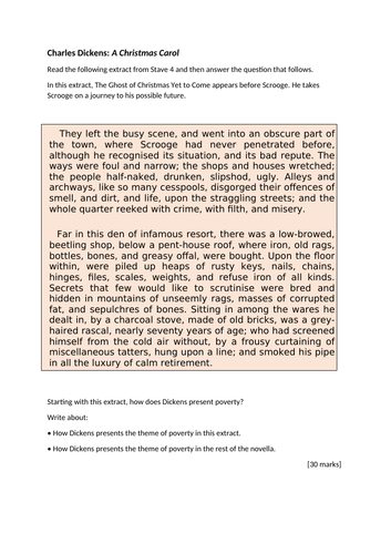 A Christmas Carol by Charles Dickens- WJEC English Literature ...