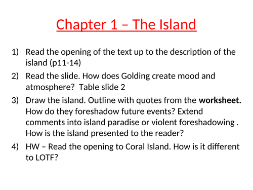 Lord of the Flies English Literature GCSE | Teaching Resources