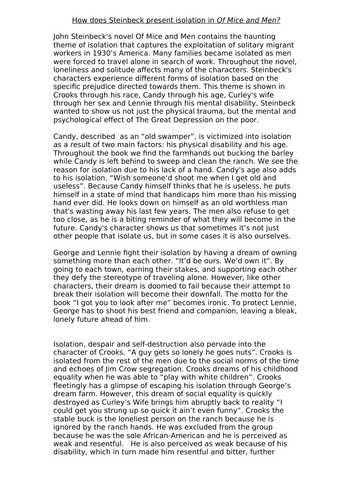 Of Mice and Men | Teaching Resources