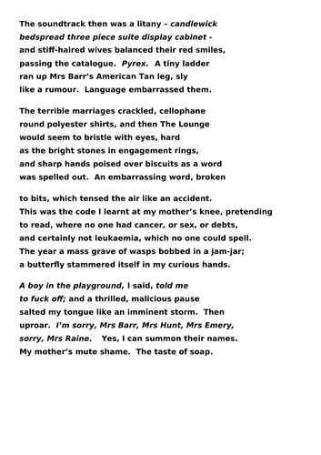 Mean Time by Carol Ann Duffy | Teaching Resources