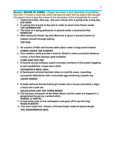 Richard Osman House of Games Vol 4 (Thursday) PowerPoint Online Zoom ...