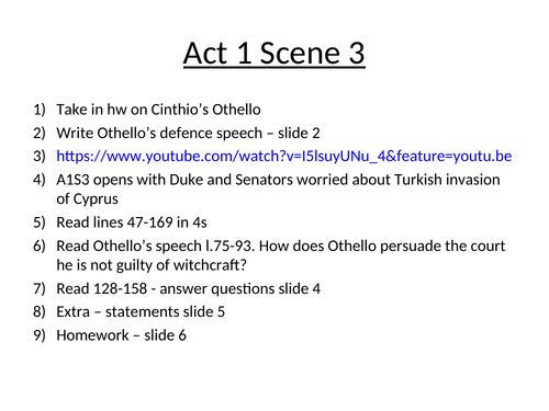 Othello for AQA English Literature A-level | Teaching Resources