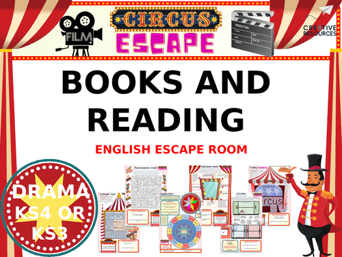 Books & Reading English Escape Room | Teaching Resources