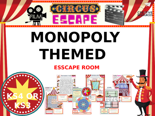 Monopoly Board games Escape Room | Teaching Resources