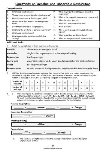 Aerobic and Anaerobic Respiration | Teaching Resources