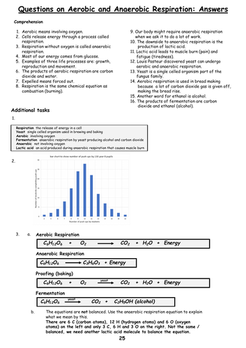 Aerobic and Anaerobic Respiration | Teaching Resources