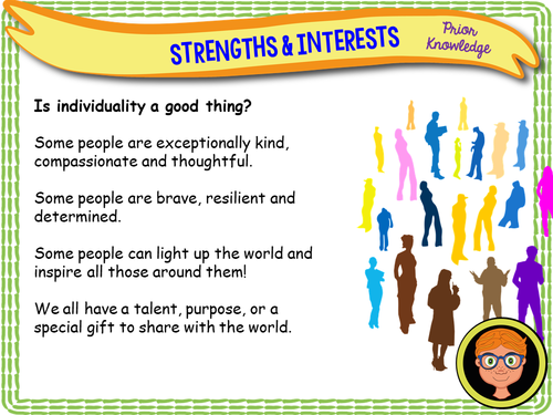Personal strengths and Interests PSHE | Teaching Resources
