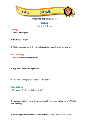 Personal strengths and Interests PSHE | Teaching Resources