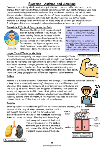 Exercise, Asthma and Smoking | Teaching Resources