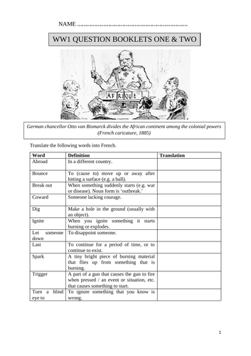 WWI Lessons: Outbreak, Propaganda, Trenches, Letters + Christmas Truce ...