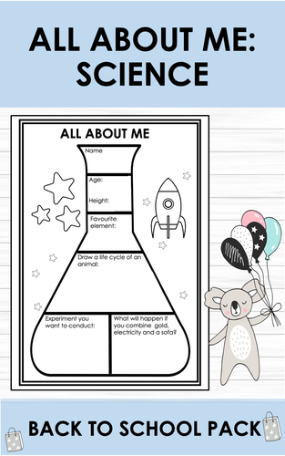 All about me: English, Maths, Science Back to school pack | Teaching ...