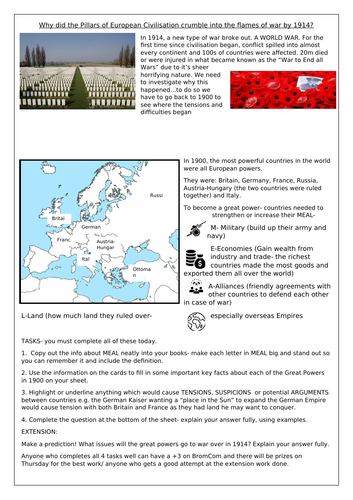 Long Term Causes WWI | Teaching Resources