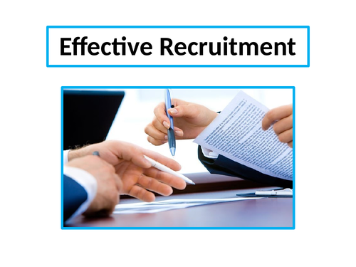 Effective Recruitment - GCSE (9-1) Business | Teaching Resources