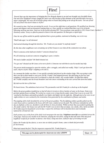 Fires, Firefighters and Fire engines | Teaching Resources