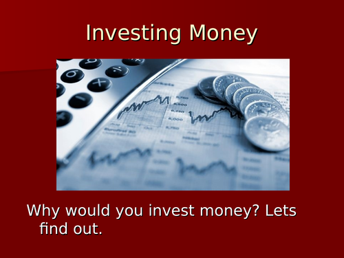 Personal Finance - Lesson 6 | Teaching Resources