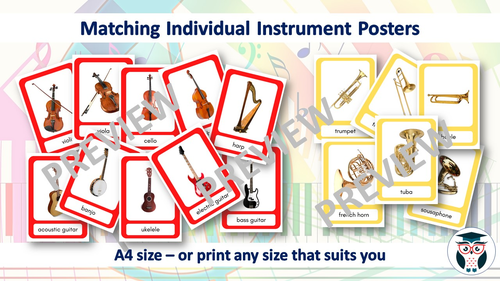 Music Instrument Flashcards and Posters | Teaching Resources