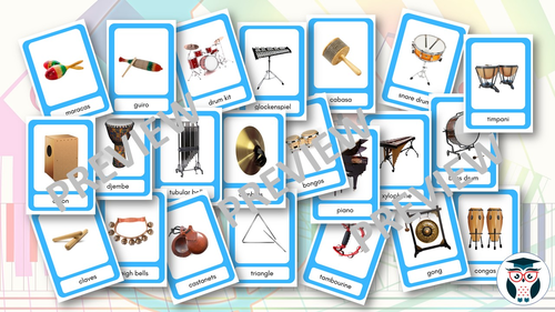 Music Instrument Flashcards and Posters | Teaching Resources