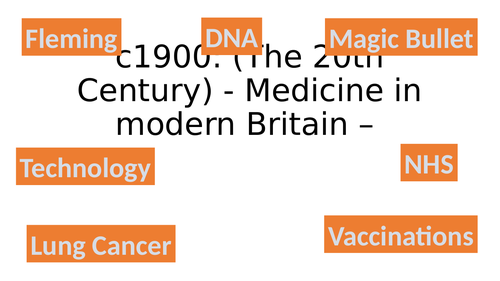 GCSE History Modern Medicine Quiz | Teaching Resources