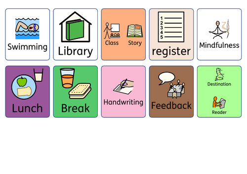 Timetable Icons/ classroom routine | Teaching Resources