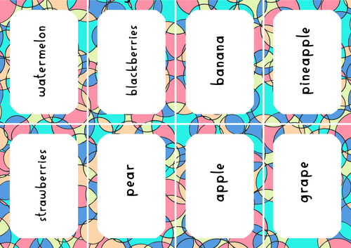 Healthy Eating FOOD | Pairs Game (7 Activities) 3 Lessons | Teaching ...