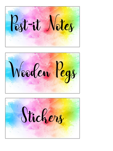 Watercolour Teacher Toolbox/Toolkit Labels | Teaching Resources